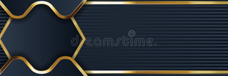 Gold Banner Design with Minimalist Modern Style Gold Luxury Stock ...