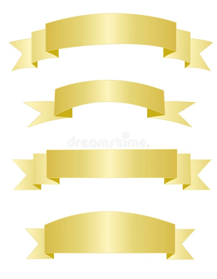 Gold banners stock vector. Illustration of emblem, business - 9975999