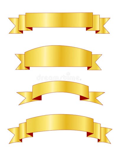 Gold banners / banner stock vector. Illustration of diploma - 17149360