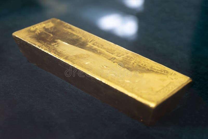 Gold bar bullion inverted stock photo. Image of investment - 164174046