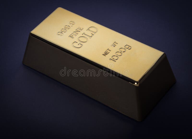 Gold bar close-up stock photo. Image of financial, gold - 128124564