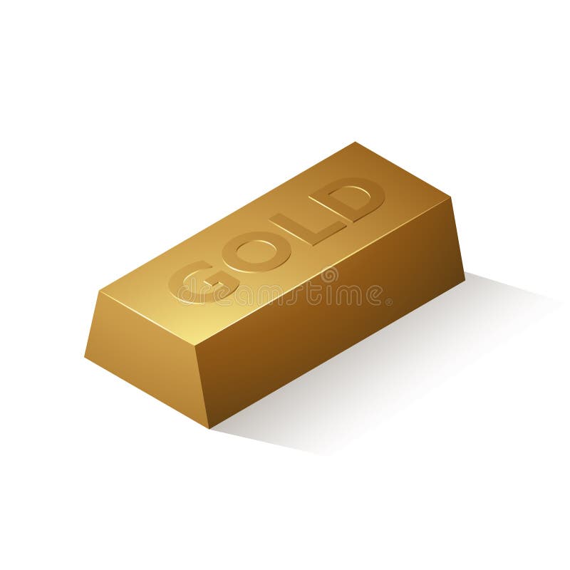 Gold Bar with Embossed Text Stock Vector - Illustration of bars ...