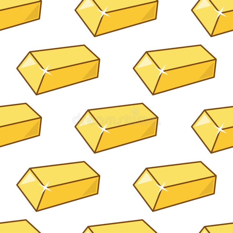 Gold Bar Golden Bars Seamless Pattern Stock Vector - Illustration of ...