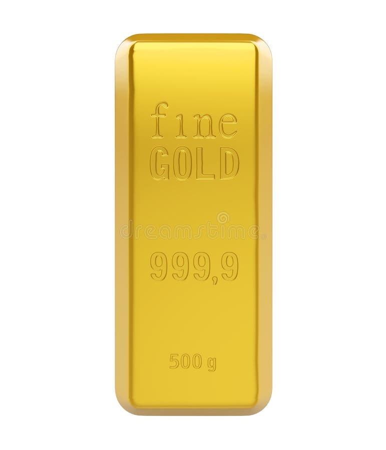 Gold Bar Isolated stock illustration. Illustration of currency - 178509253