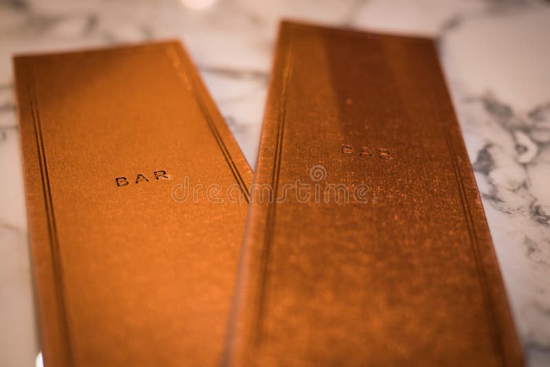 Gold bar menus stock photo. Image of service, ordering - 65915292