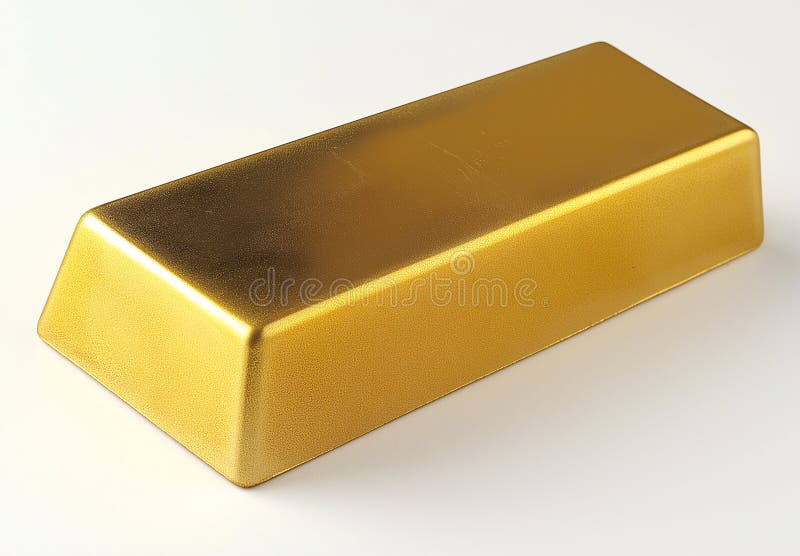 A Gold Bar with Shiny Surface Stock Illustration - Illustration of ...