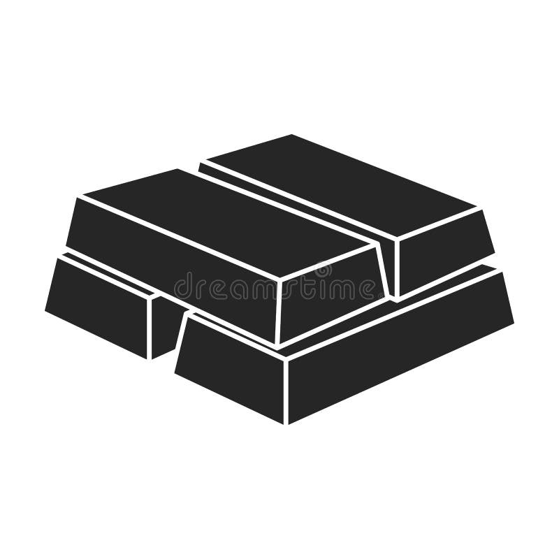 Gold Bar Vector Icon.Cartoon Vector Icon Isolated on White Background ...