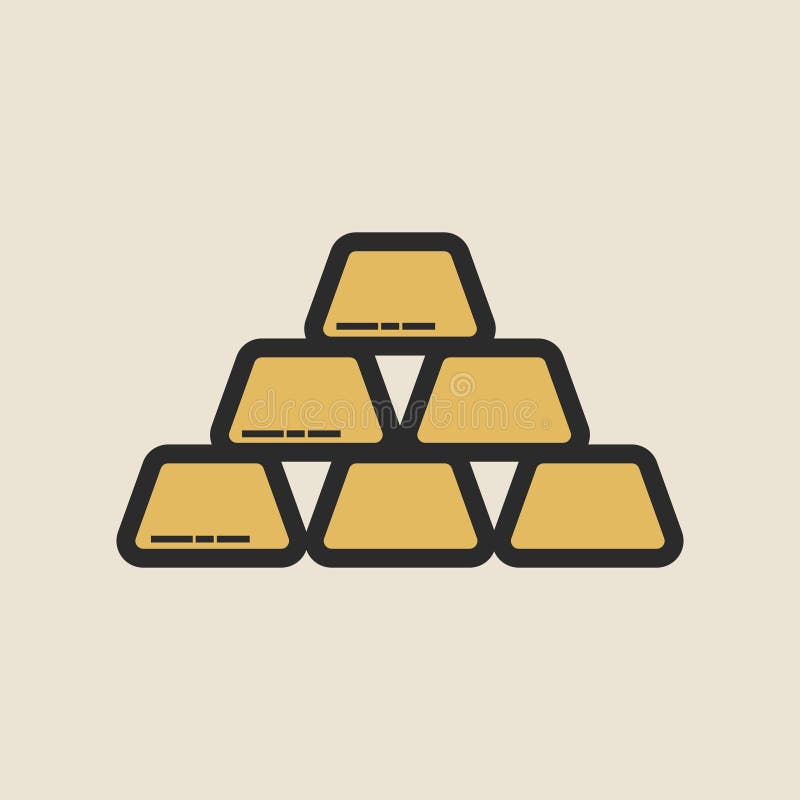 Gold Bar. Vector Illustration Decorative Design Stock Vector ...