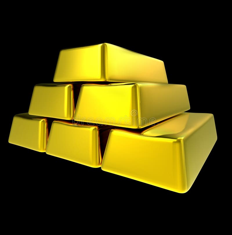 Winner Podium Gold Bars Stacked Stock Illustration - Illustration of ...