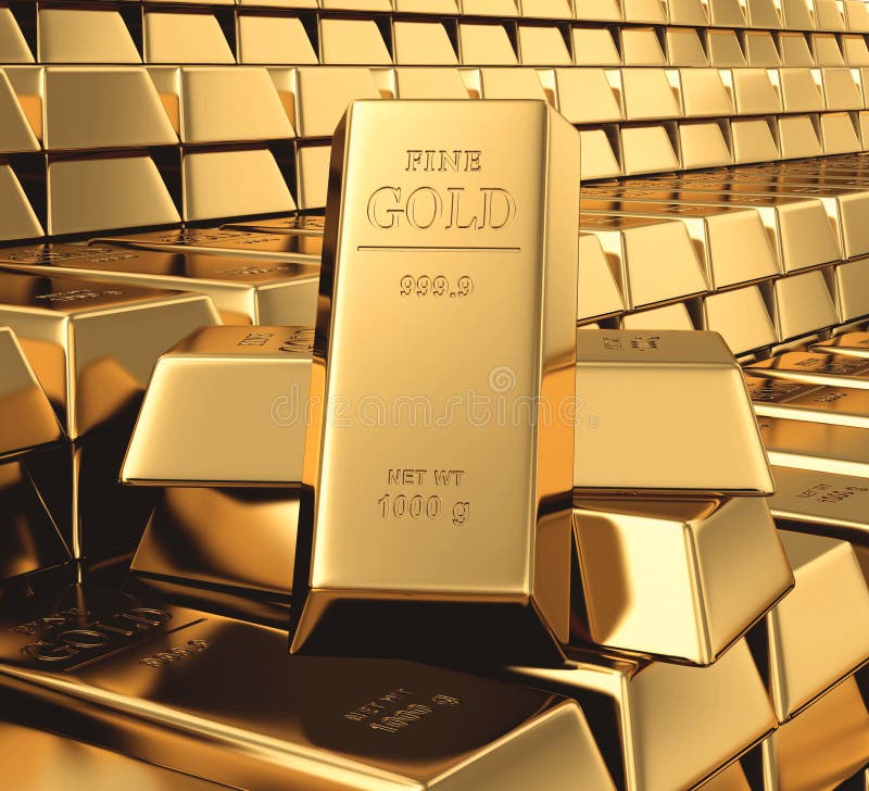 Gold bars stock illustration. Illustration of currency - 28439376