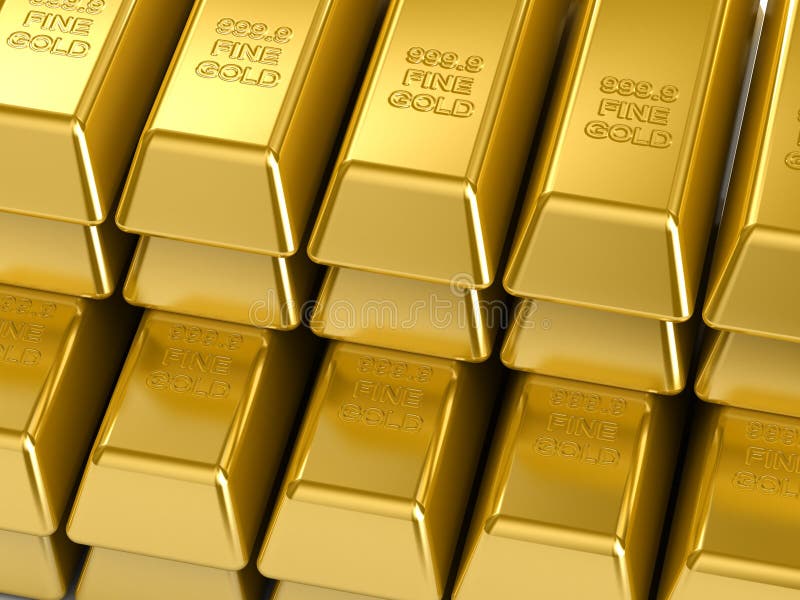 Gold Bars stock illustration. Illustration of exchange - 4846144