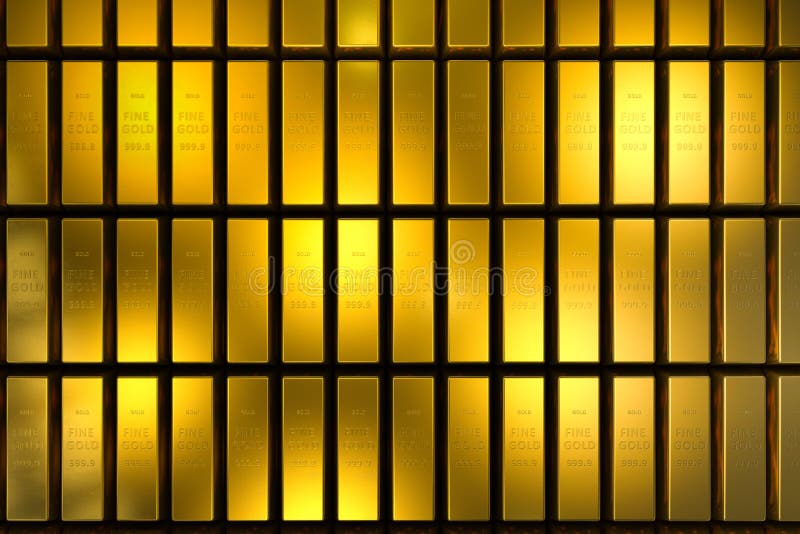 Gold Bars Block Three Dimension Concept Stock Image - Image of luxury ...