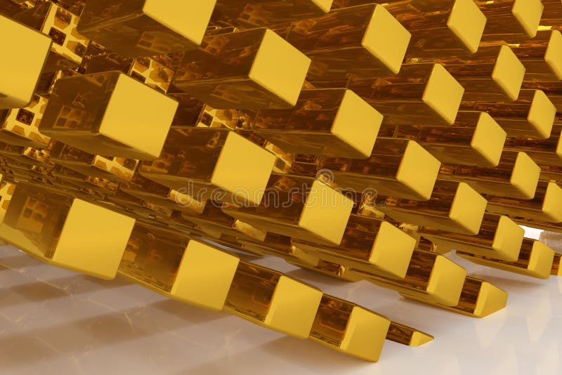 Gold Bars or Bricks, Floating Around, Modern Style Background or ...