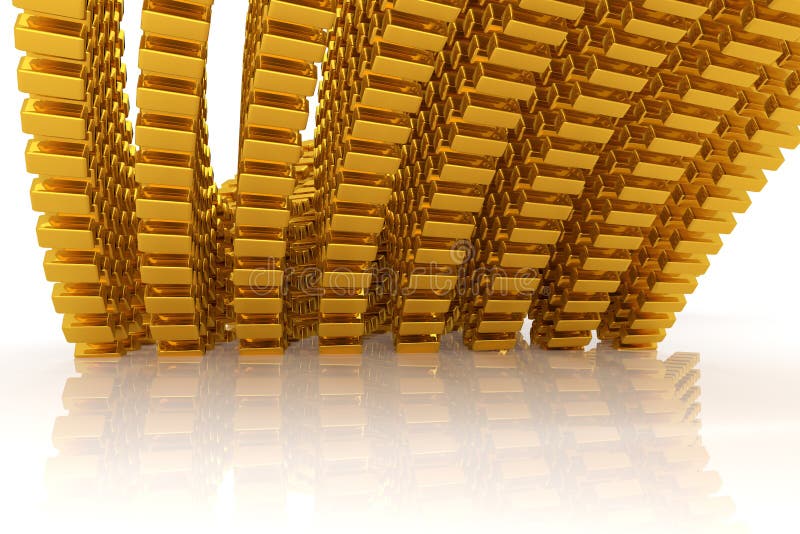 Gold Bars or Bricks, Floating Around, Modern Style Background or ...