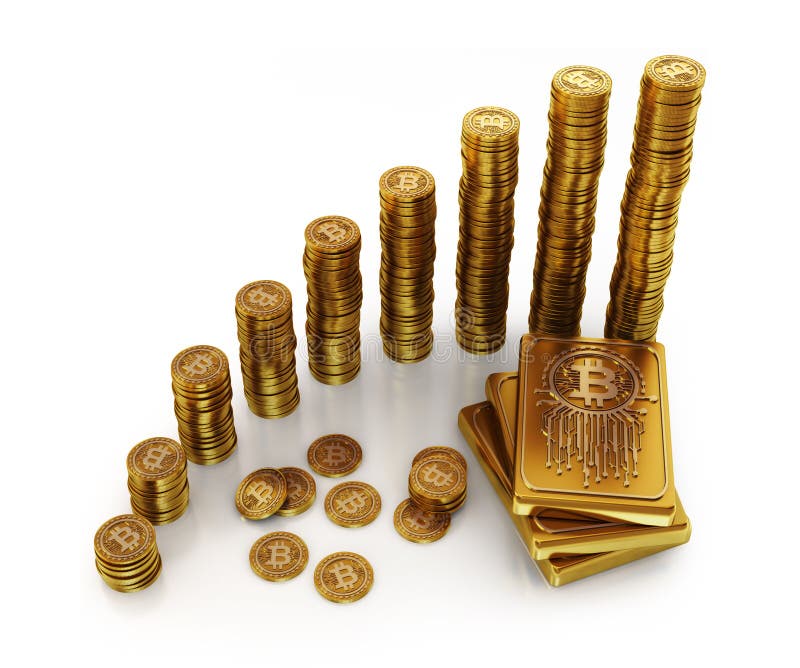 Bit currency 3d concepts. stock illustration. Illustration of render ...