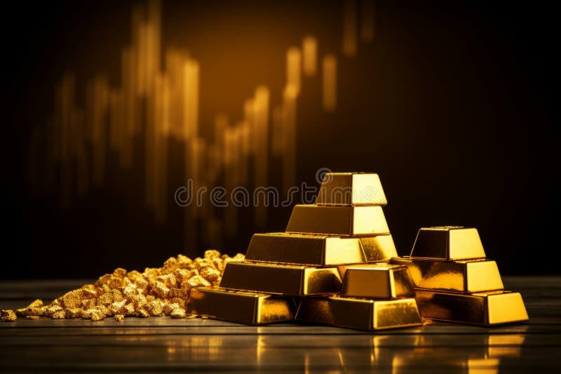 Gold Bars with a Concept of Financial Success and Achievement Stock ...