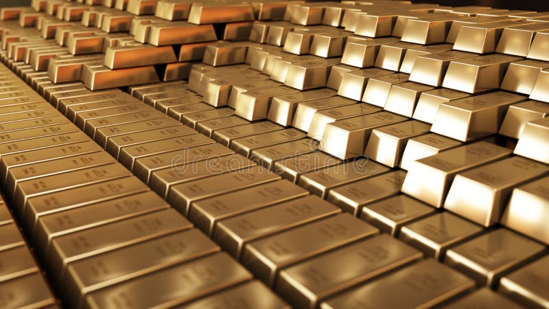 Gold Bars 3D Realistic Rendering Stock Photo - Image of gold, bank ...