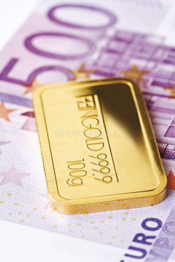 Gold Bars and Euro Bank Notes Stock Photo - Image of gleaming, banknote ...