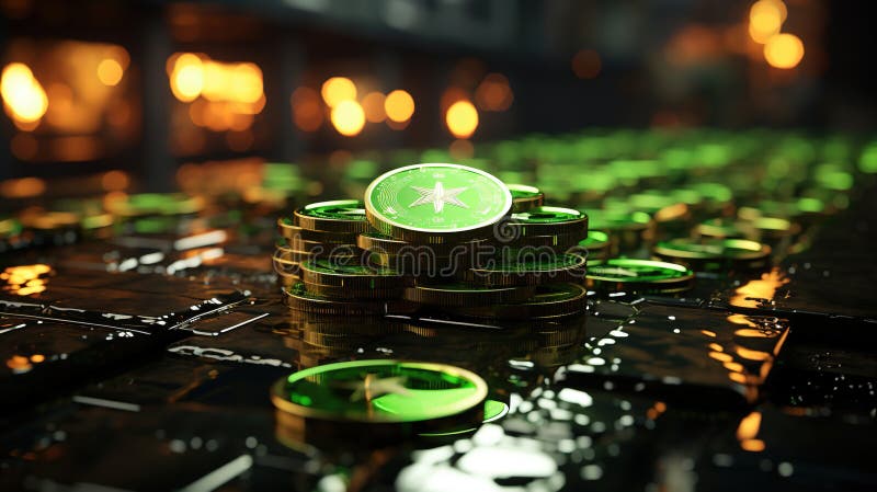 Gold Bars Gilded Shiny Focused Foreground Stock Illustration ...