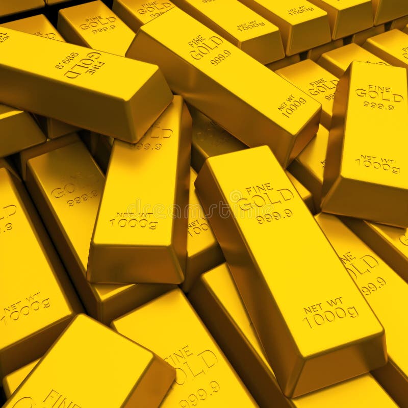 Gold bars stock illustration. Illustration of rich, price - 44947459
