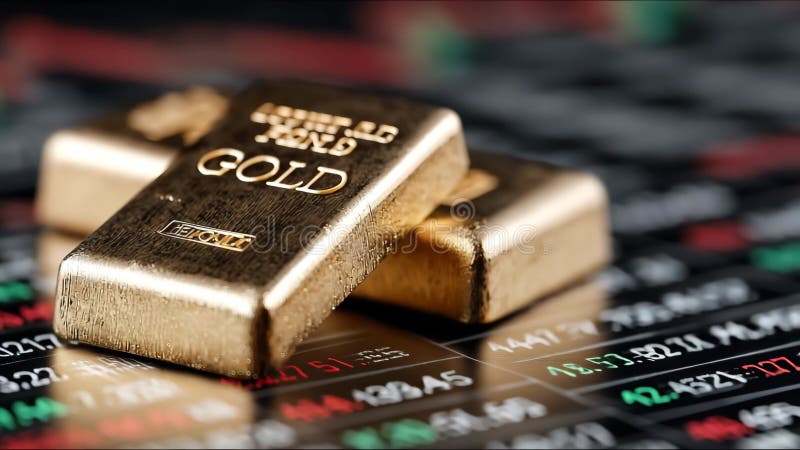 Gold Bars and Ingots Stack in a Row. Savings, Financial Concept. Stock ...