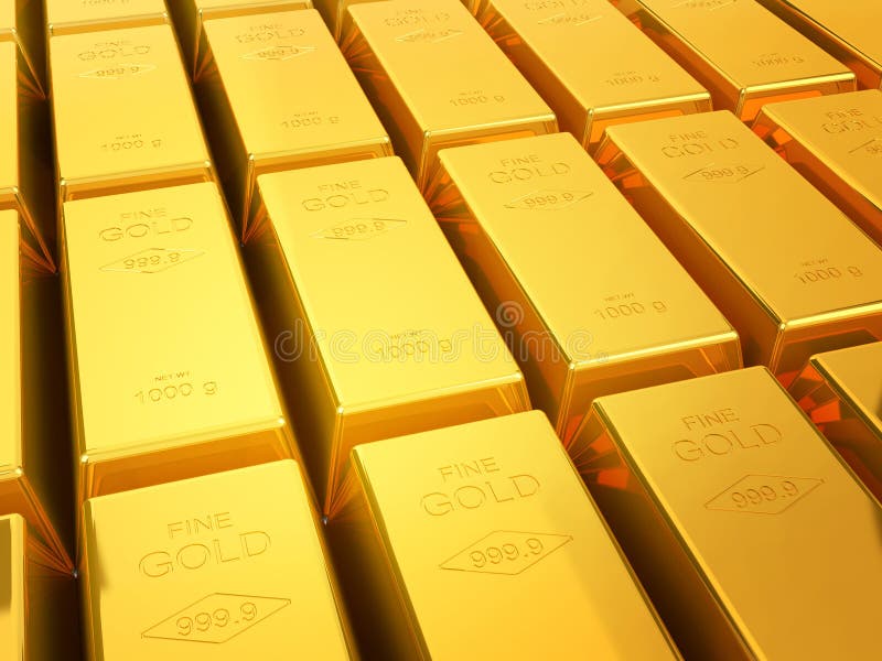 Gold bars stock illustration. Illustration of background - 189209042