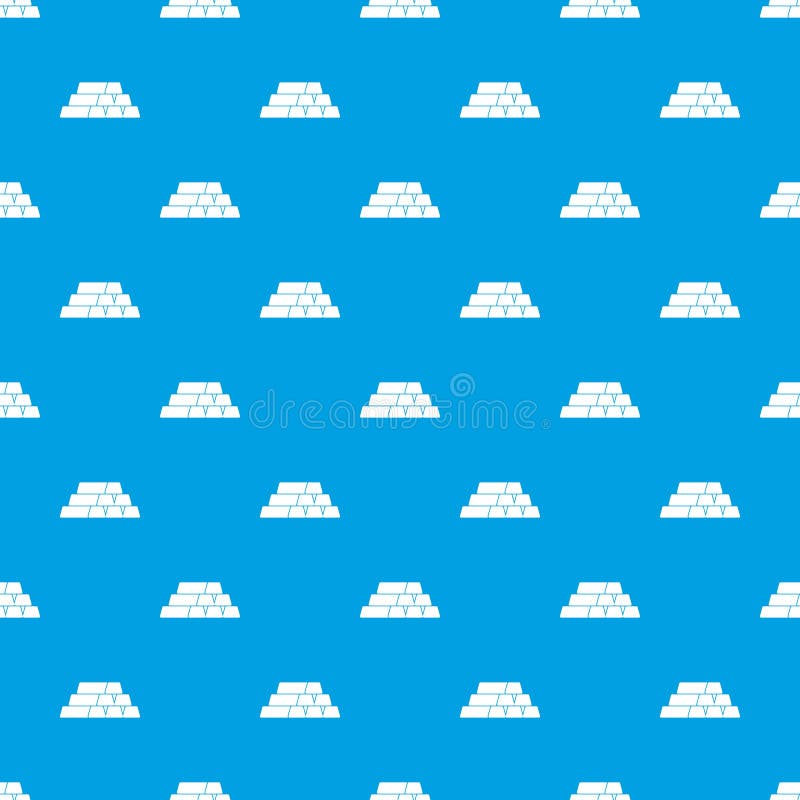 Gold Bars Pattern Seamless Blue Stock Vector - Illustration of gold ...