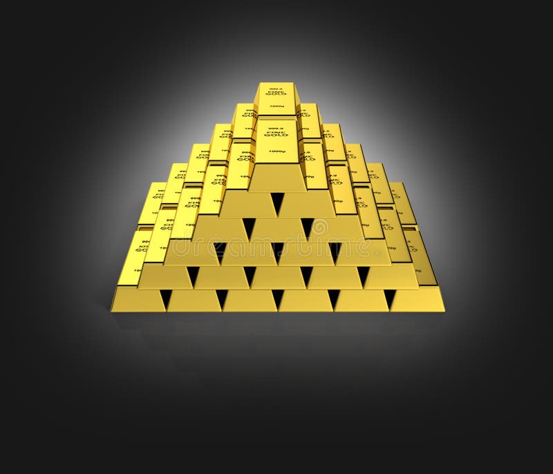 Luxury Black Gold Pyramid Winner Podium on White Background. Mock Up ...