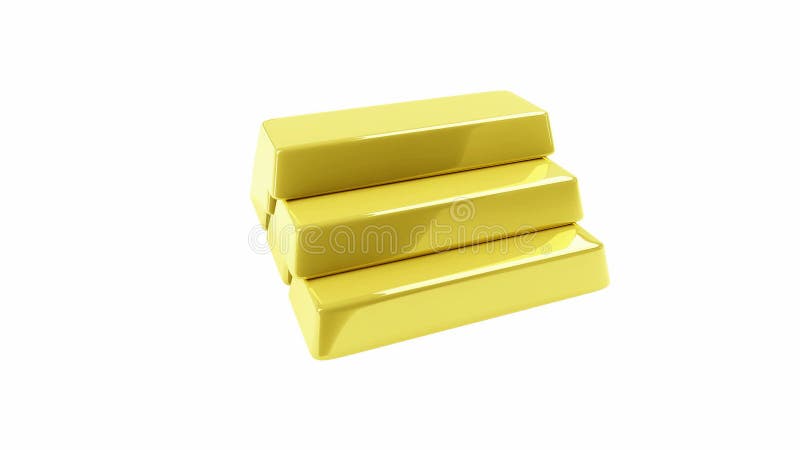 Pyramid of Gold Bars Animation Rotating Over Green Screen Stock Video ...