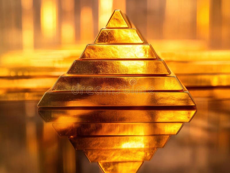Gold Bars Pyramid, a Symbol of Wealth and Success Stock Illustration ...