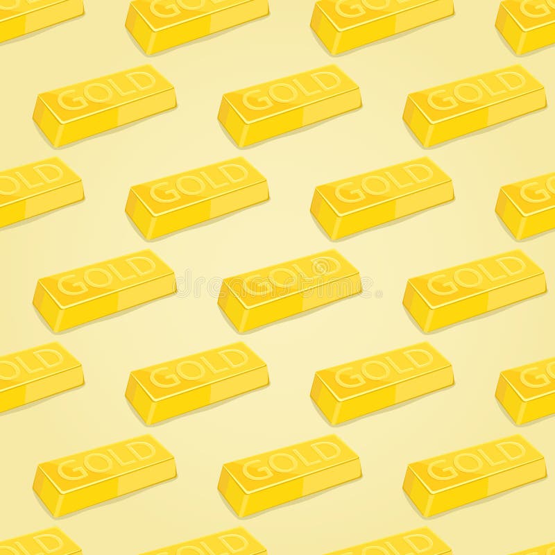 Gold Bars Seamless Pattern stock vector. Illustration of coin - 40167047