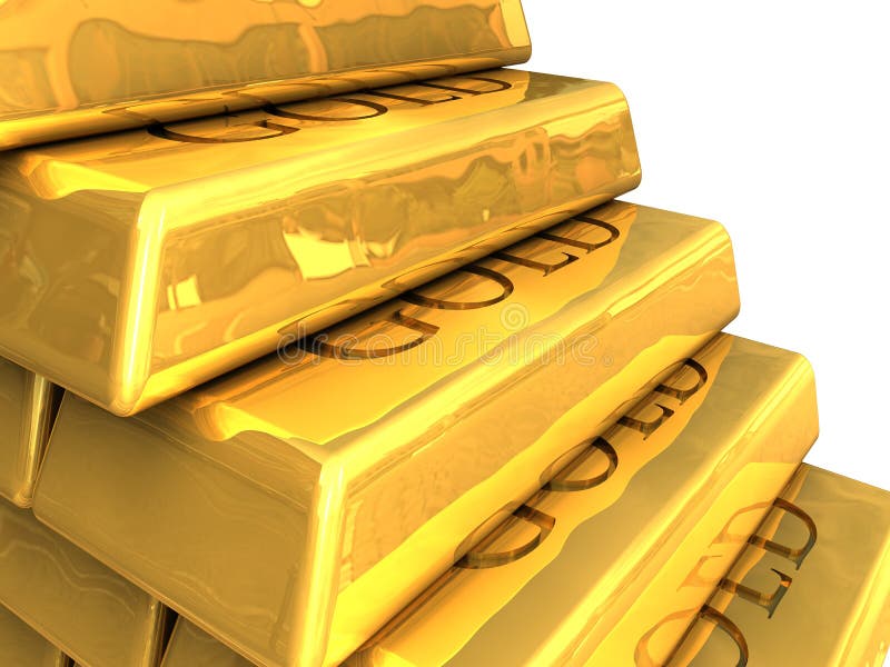 Gold bars stacked stock illustration. Illustration of greed - 9193081