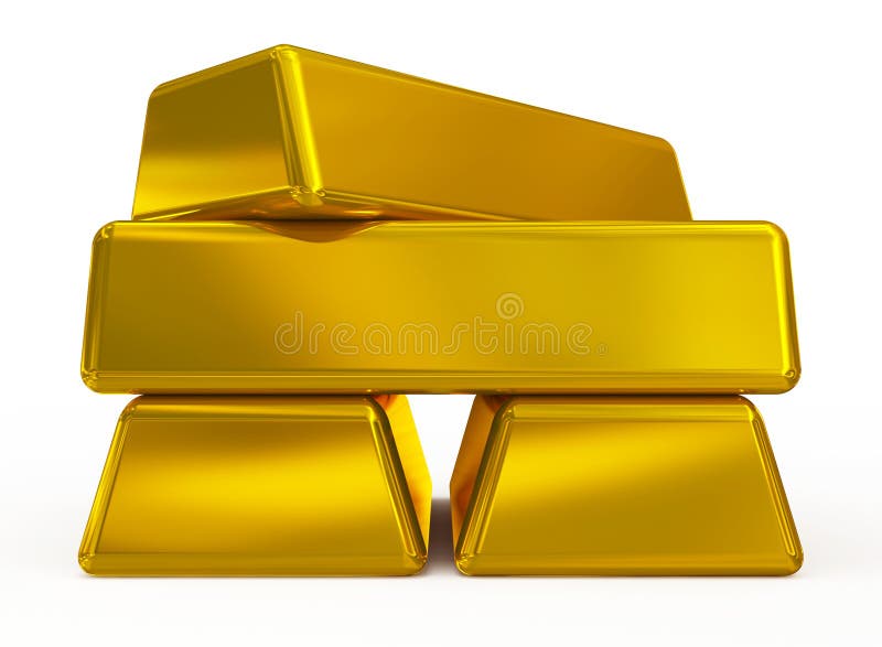 Gold bars stock illustration. Illustration of metal, blocks - 30315630