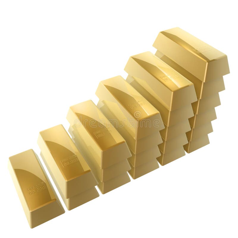 Gold bar stock illustration. Illustration of value, precious - 9214857