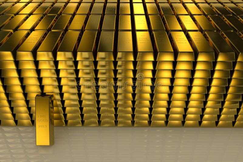 Gold Bars Three Dimension Concept Background Stock Photo - Image of ...