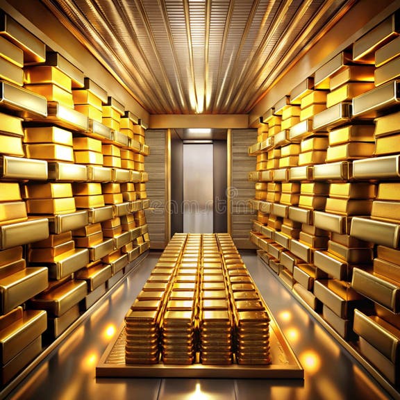 Gold Bars in Vault - High-Resolution Luxury Background Stock ...