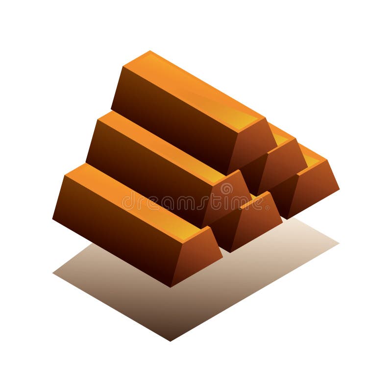 Gold Bars. Vector Illustration Decorative Design Stock Vector ...