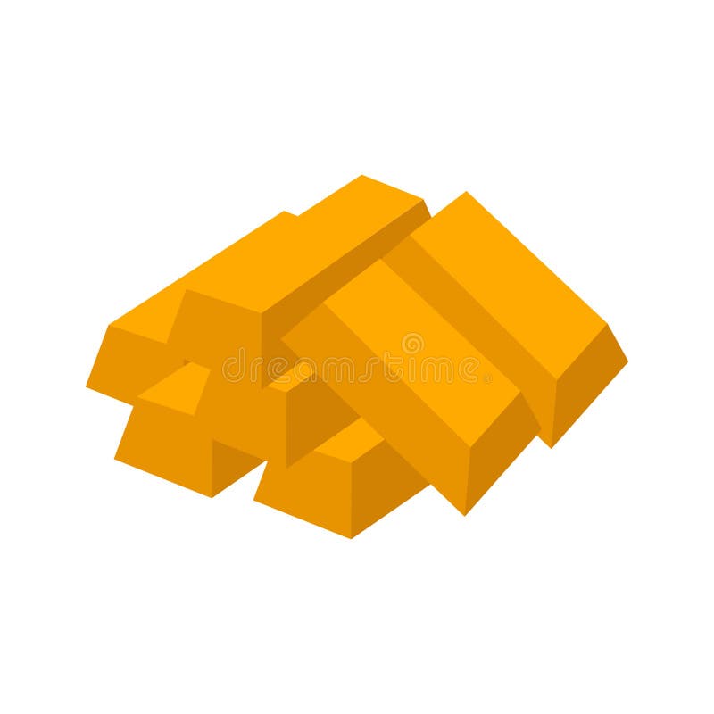 Gold Bars. Vector Illustration in a Flat Style Stock Vector ...