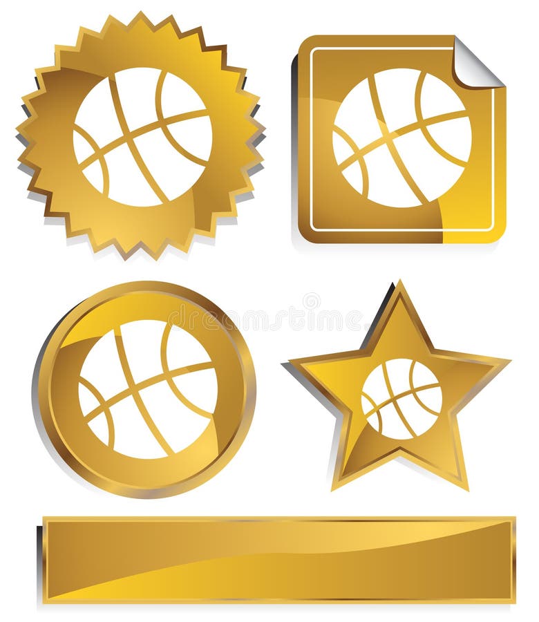 Gold - Basketball stock vector. Illustration of gold - 10193178