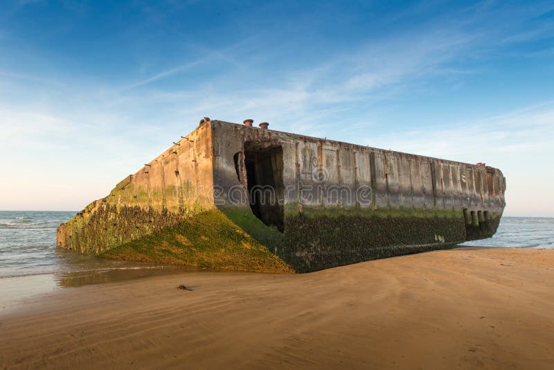 Gold Beach Normandy stock image. Image of liberate, harbor - 34257681