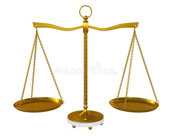 Gold beam balance stock illustration. Illustration of balance - 24990916