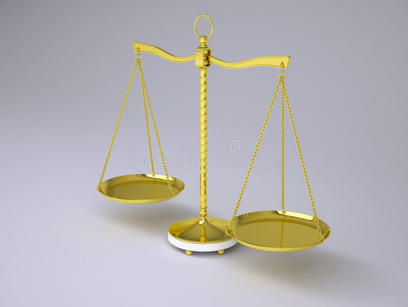 Gold beam balance stock illustration. Illustration of balance - 24990916