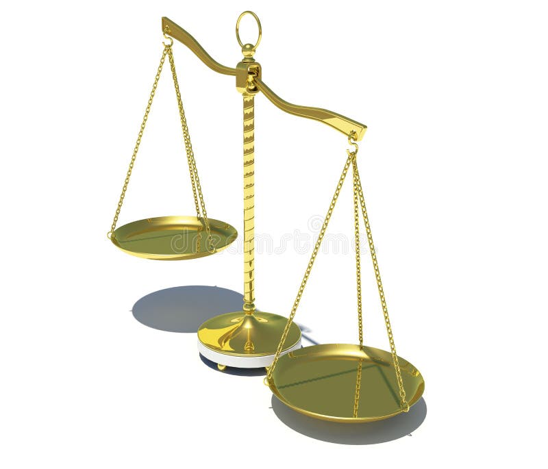 Gold beam balance stock illustration. Illustration of balance - 24990916