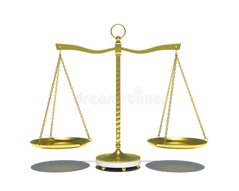 Gold beam balance stock illustration. Illustration of balance - 24990916