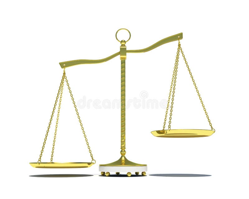 Gold beam balance stock illustration. Illustration of balance - 24990916