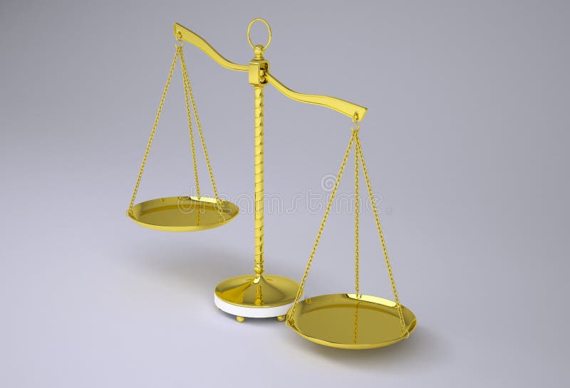 Gold beam balance stock illustration. Illustration of balance - 24990916