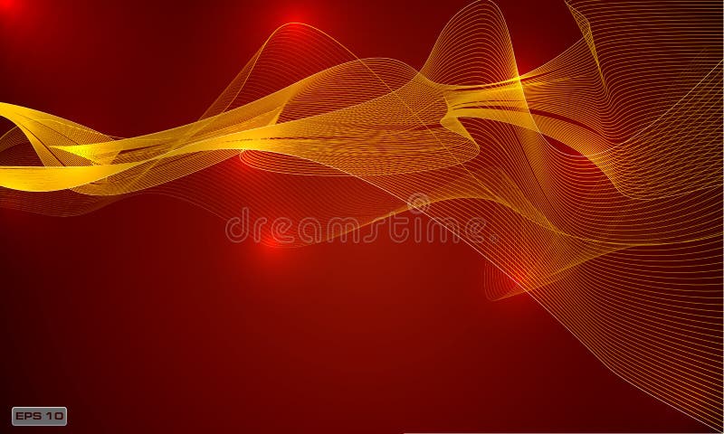 Gold Beam on Red Background, Vector Illustration Stock Illustration ...