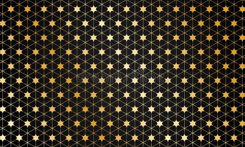 Gold Beautiful Pattern in Black Background by Vector Design Stock ...
