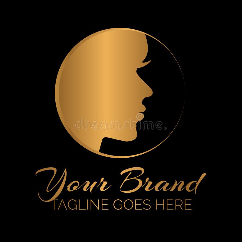 Beauty Salon Logo Design on White Background Stock Vector ...