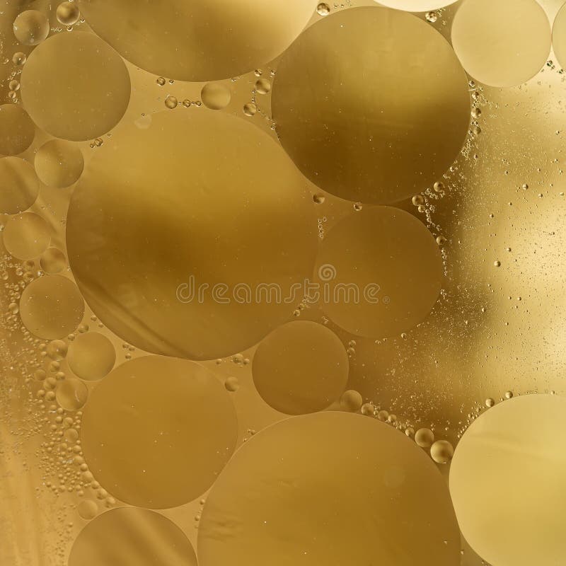 Gold,beige,brown Gradient Oil Drops in the Water -abstract Background ...